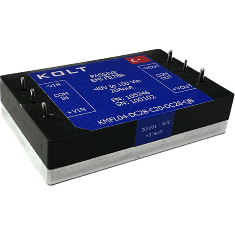 Quarter Brick, 30 A, Passive EMI Filter (KRFL01-DC28WE-C20-P-QB) | KOLT